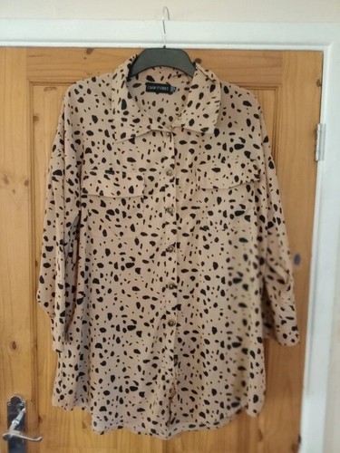 woman's blouse shirt dress oversized button down front size 12 L / 12 ...