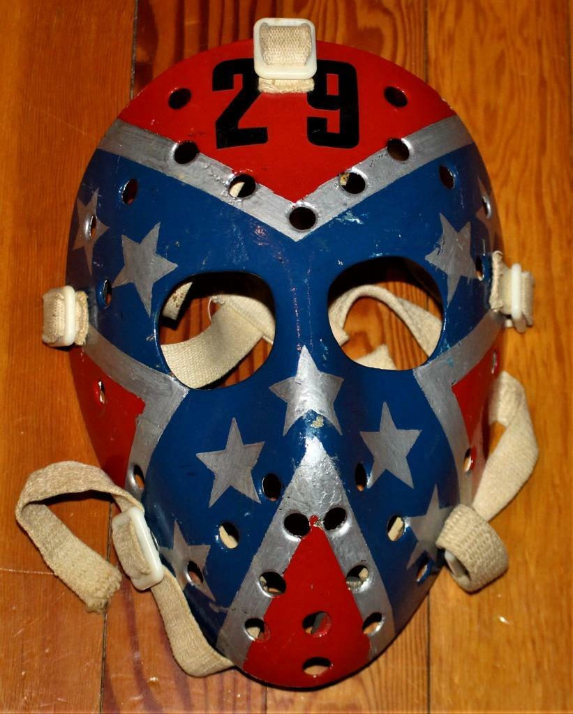 Vintage Hockey Goalie Mask Canada Flag Vintage Hockey Goalie Mask'