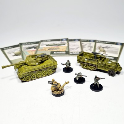 Axis & Allies 1939-1945 US Army M18 GMC M5 QUAD 50 CAPTAIN M1 GARAND ...
