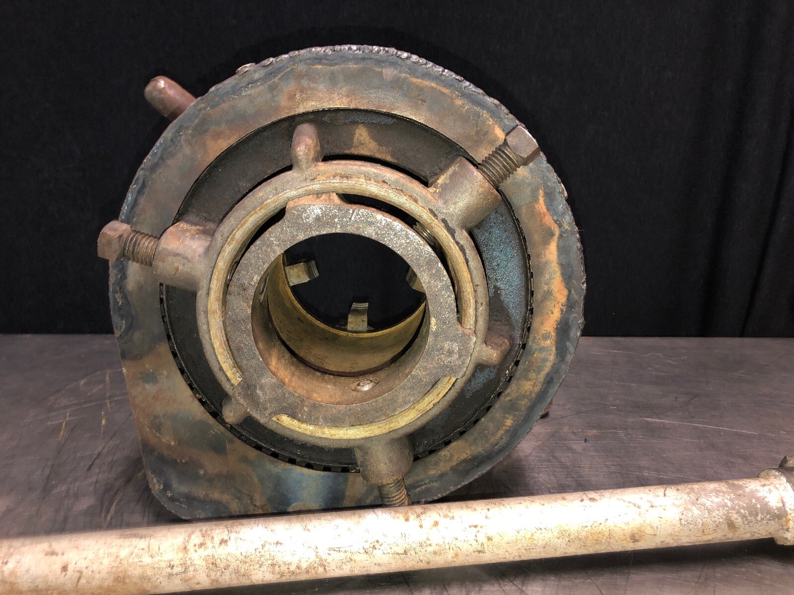 VINTAGE TOLEDO NO. 2 GEARED THREADER 2-1/2" 3" 3-1/2" 4" PIPE THREADING ...