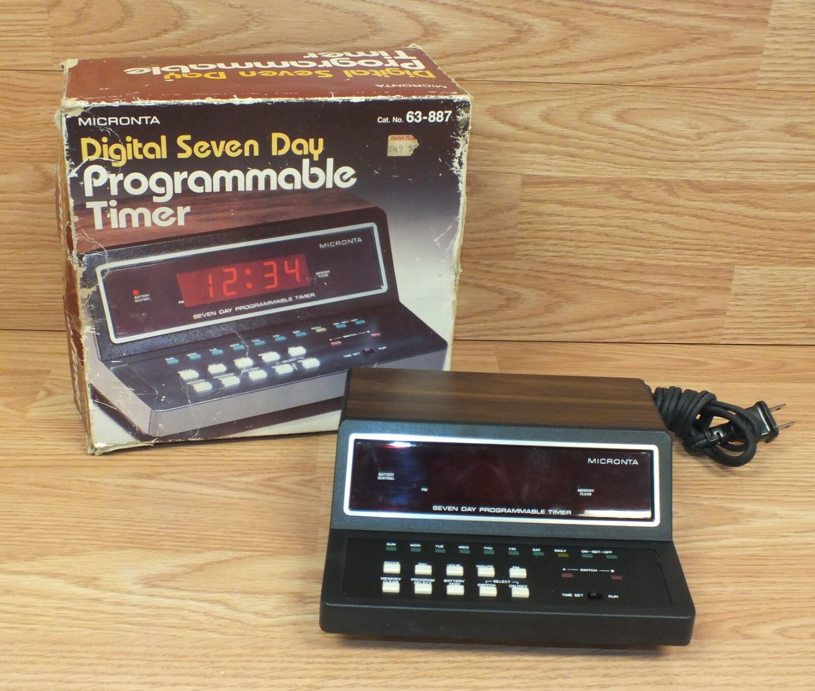 Vintage Micronta (63-887) Digital Seven Day Programmable Timer in Box ...