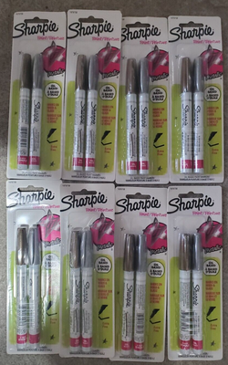 *JOB LOT* Sharpie Oil Based Metallic Gold & Silver Markers - 16 Total ...