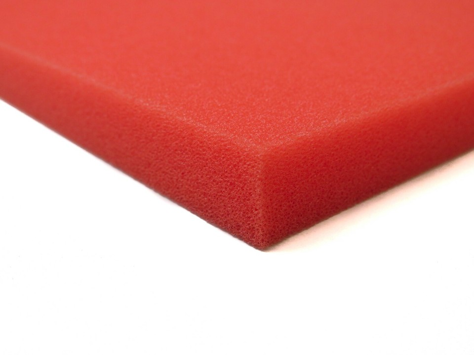 Universal Air Filter Foam Sheet, Make Your Own Air Filter, Reusable RED ...