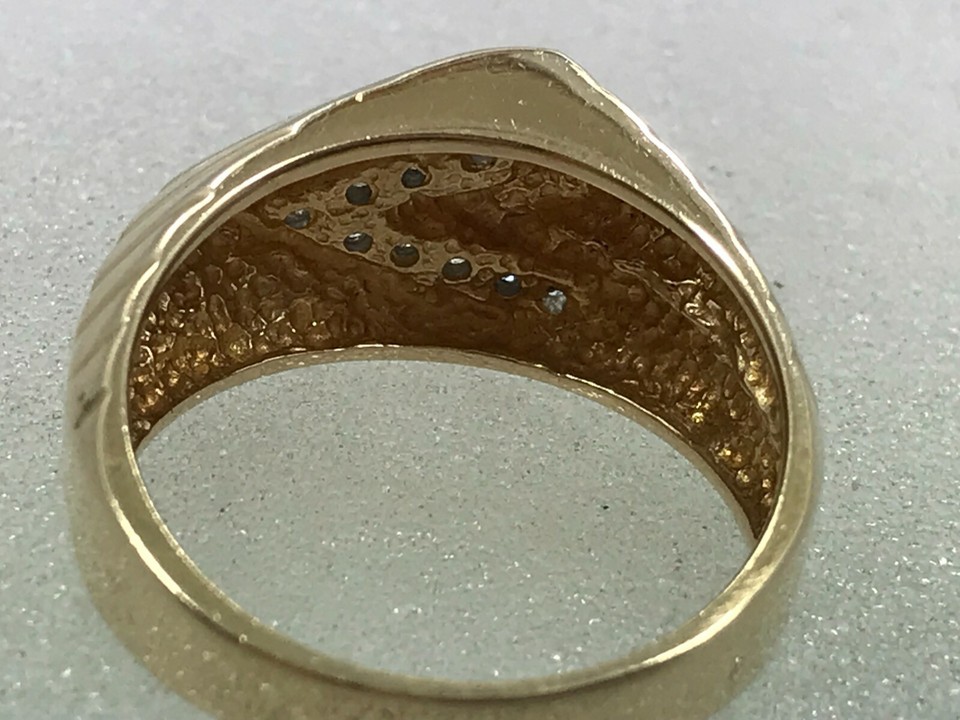 14 karat diamond ring - 14K gold men's 1/4 carat diamond unique arrow ...