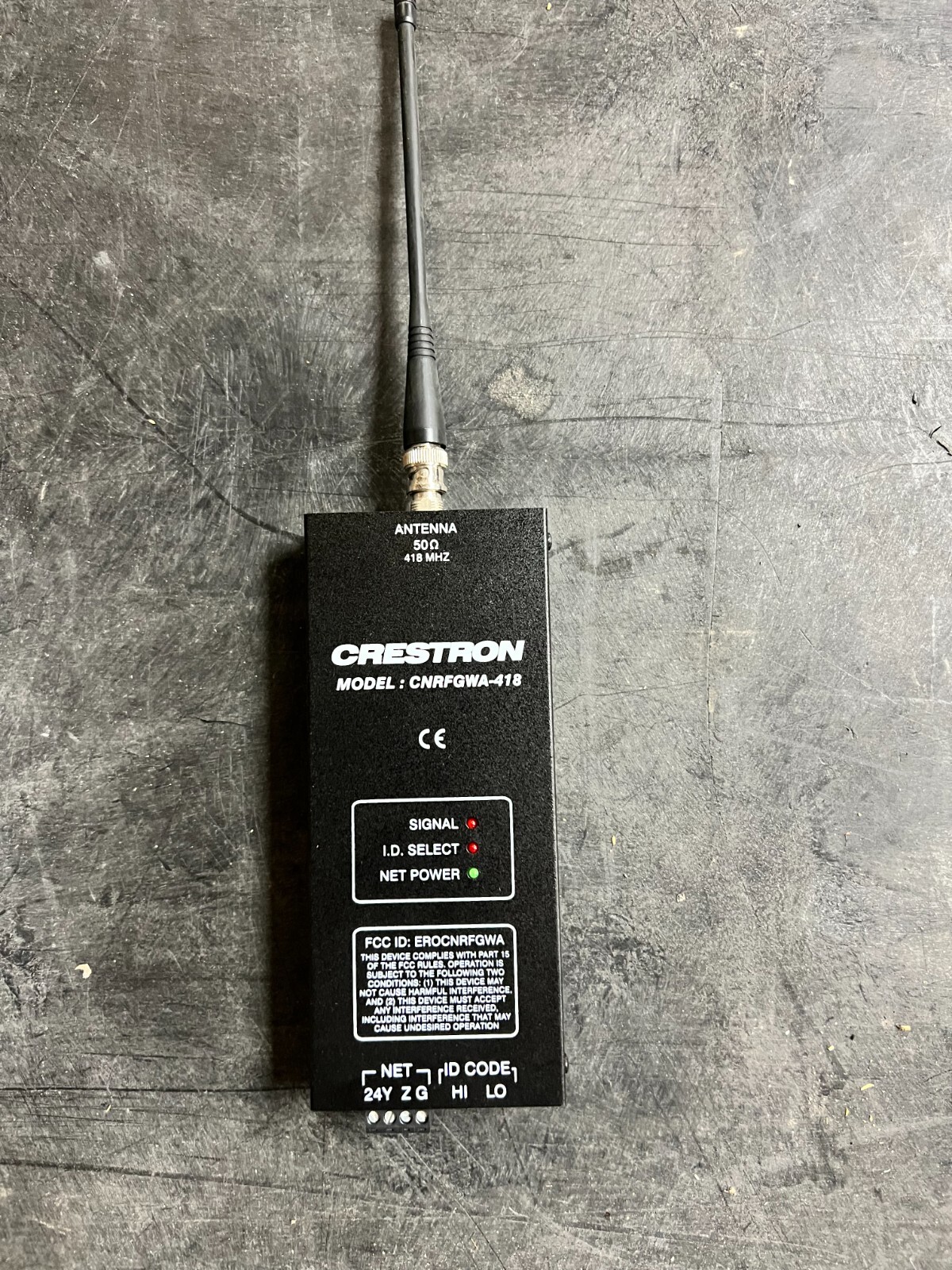 CRESTRON CNRFGWA-418 WIRELESS RF GATEWAY RECEIVER 418MHz w/Antenna ...