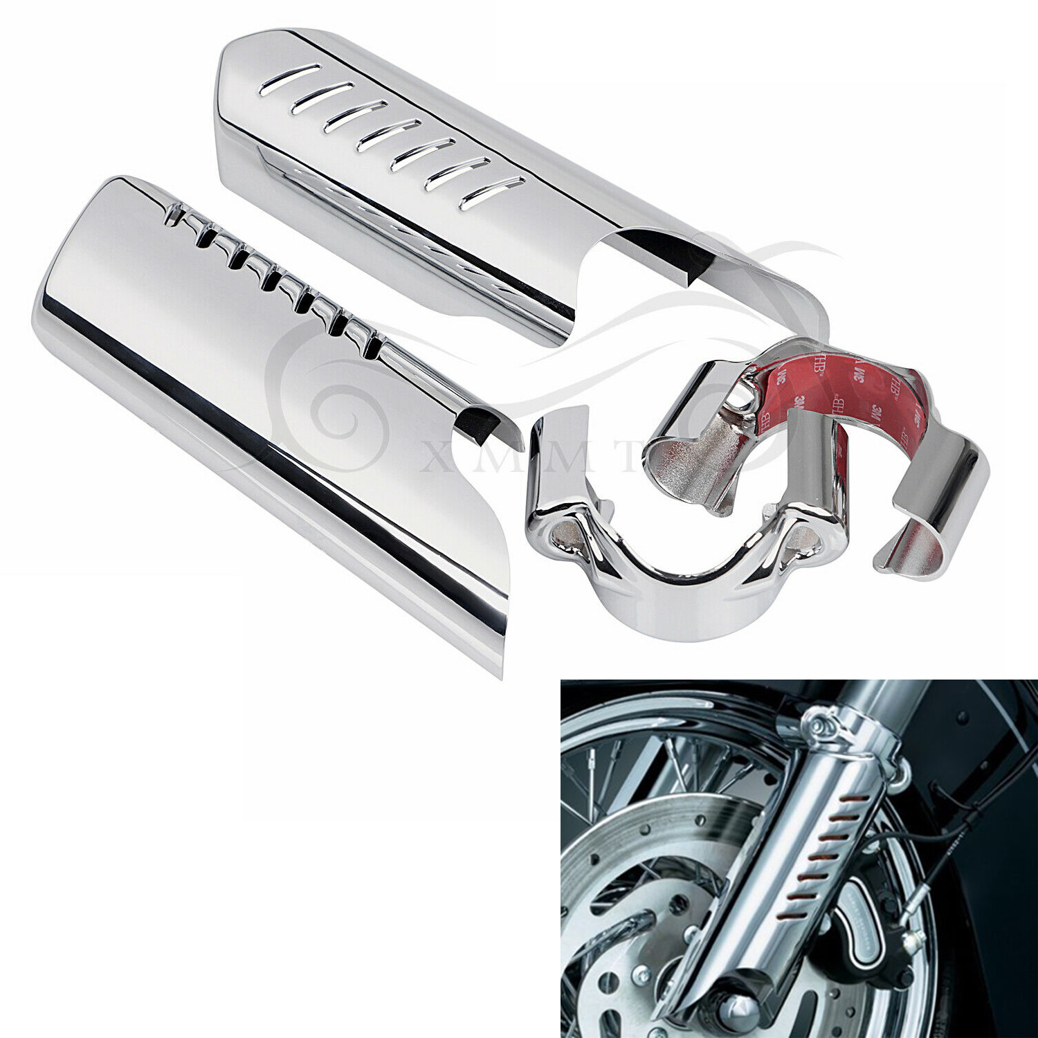 Lower Fork Leg Deflector Shields Cover for Harley Dyna Softail FXSTB ...