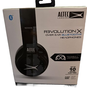 New Altec Lansing R3volution X Over Ear Bluetooth Headphones Black ...
