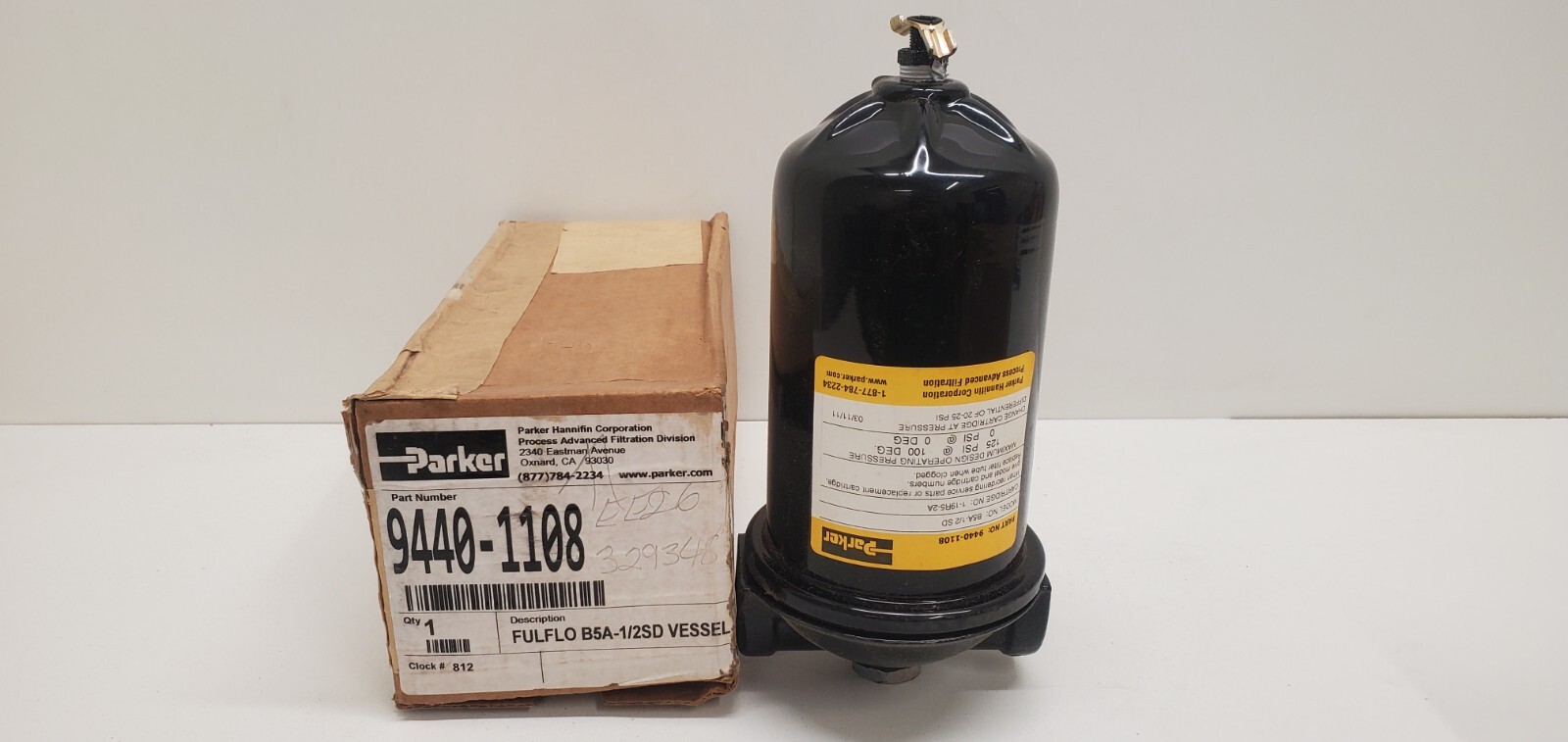 NEW IN BOX! PARKER FULFLO VESSEL FILTER B5A-1/2 SD 1-19R5-2A 9440-1108 ...