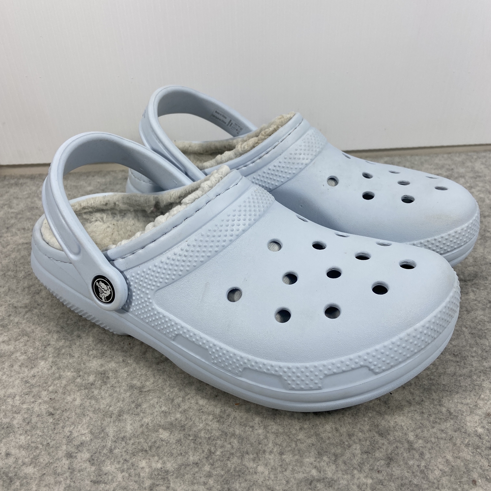 Crocs Classic Lined Clog Faux Fur Strap Blue Calcite Unisex Mens 6 ...