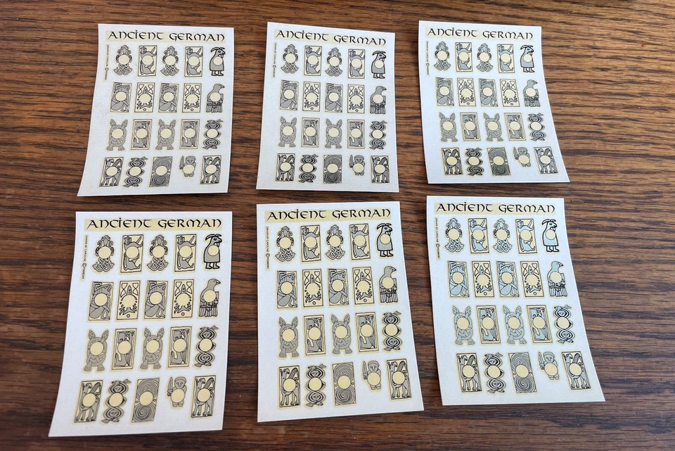 WARGAMES FOUNDRY 28MM ANCIENT GERMAN SHIELD TRANSFERS OPEN PACKAGE ...