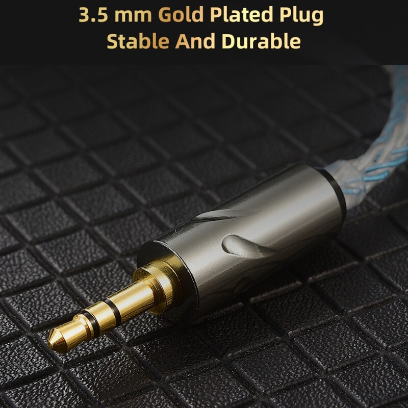 8 Core Upgrade 2 Pin Earphone Cable for QKZ-ZXN/ZXT/AK6 HiFi in Ear ...