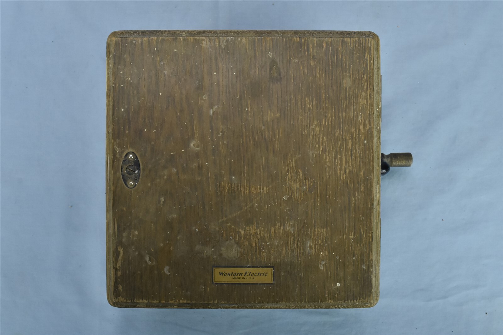 Antique WESTERN ELECTRIC OAK TELEPHONE RINGER BOX 299F with CRANK ...