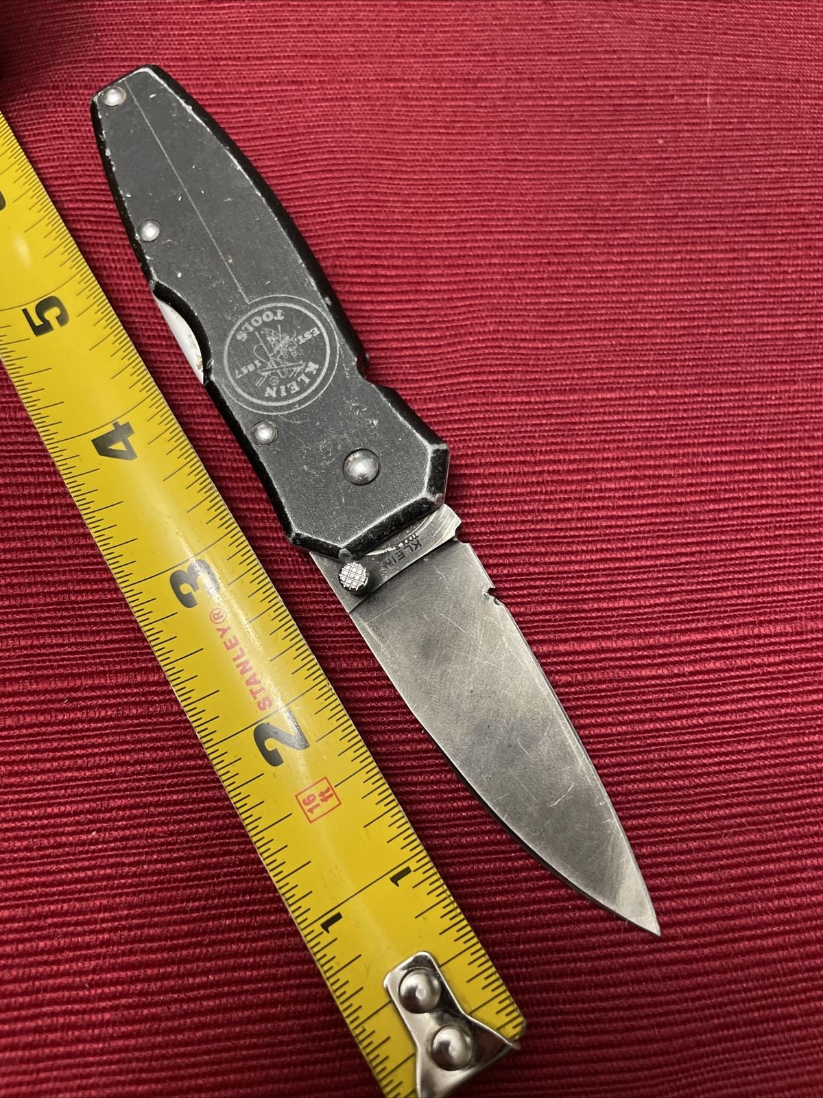 Vintage Klein Tools 4400-BLK Knife Japan Made Chipped Blade Folding Mid ...