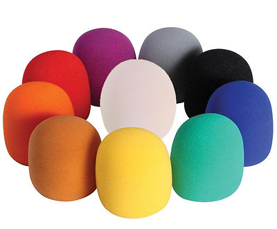 10-Color Microphone Windscreen Foam Cover for Ball Type Stage Handheld ...