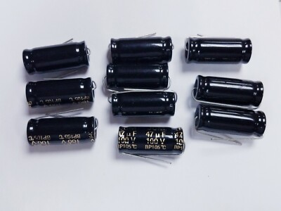 10 x 47uF 47mfd 100V 105 degrees NP Audio Capacitor USA Free Shipping ...