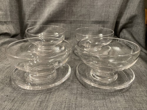 Stuart Crystal England Clear Footed Dessert Finger Bowl Set Of 4 EUC | eBay