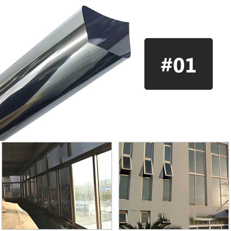 One Way Mirror Window Film Heat UV Reflective Sun Shade Tint Foil Glass ...