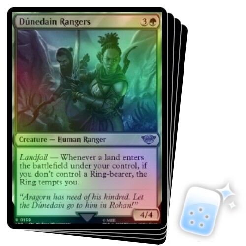 FOIL DUNEDAIN RANGERS X4 The Lord Of The Rings Magic MTG MINT CARD | eBay