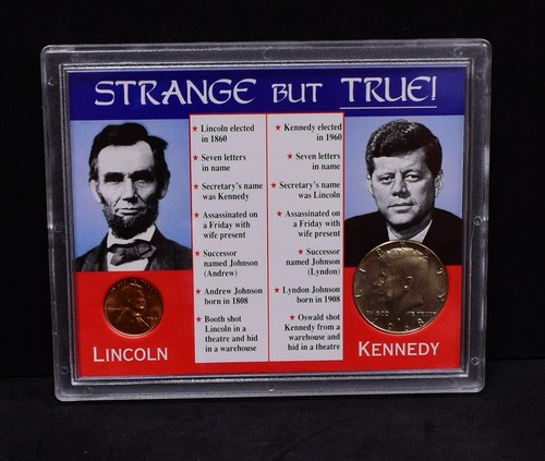 Strange But True Lincoln/Kennedy Coin Set w/ COA (#237) | eBay