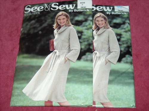 🌸 1979 UNCIRCULATED BUTTERICK #5830 - LADIES COWL NECK DRESS PATTERN PT ...