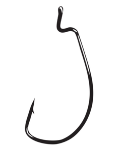Gamakatsu Black EWG Offset Worm Hook Extra Wide Gap Soft Plastic Bass ...
