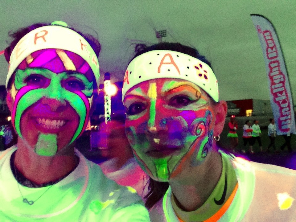 UV body paint fluorescent neon glow radiant make-up 5 color set ...