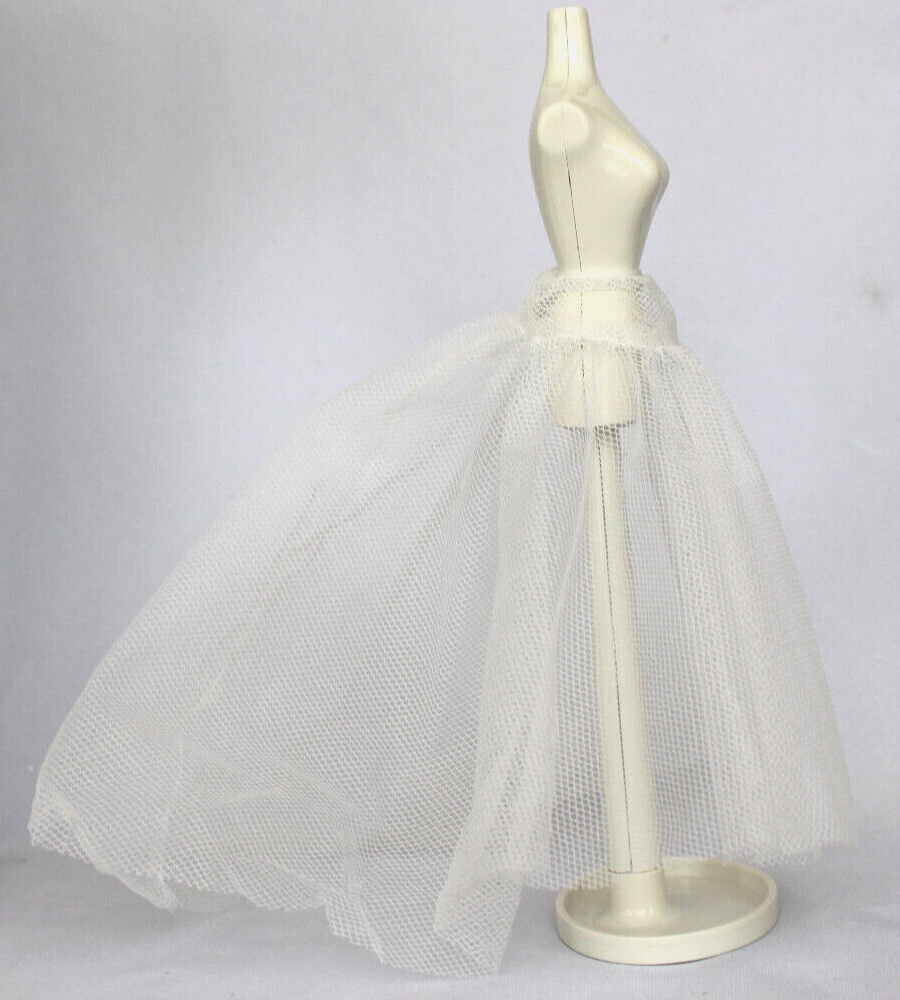 Barbie White Formed Underskirt Petticoat Crinoline Half Slip Bustle 1/6 ...