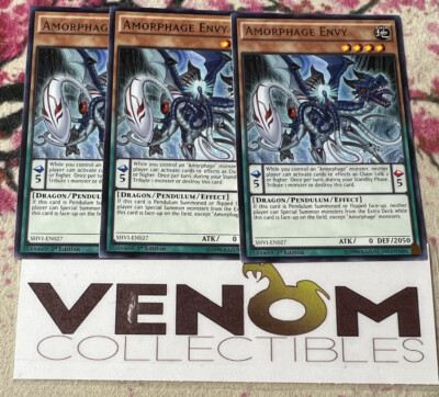 3x (M/NM) - Amorphage Envy - SHVI-EN027 - Rare - 1st Edition YuGiOh | eBay