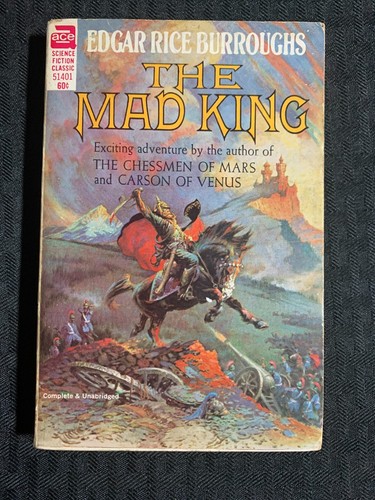 1960s THE MAD KING by Edgar Rice Burroughs VG 4.0 Ace 51401 Paperback ...