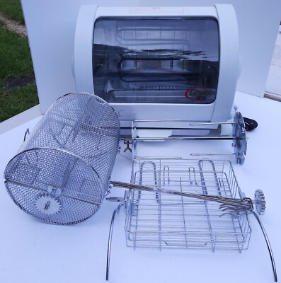 George Foreman Rotisserie Roaster Cooker+Accessories Model GR82B ...
