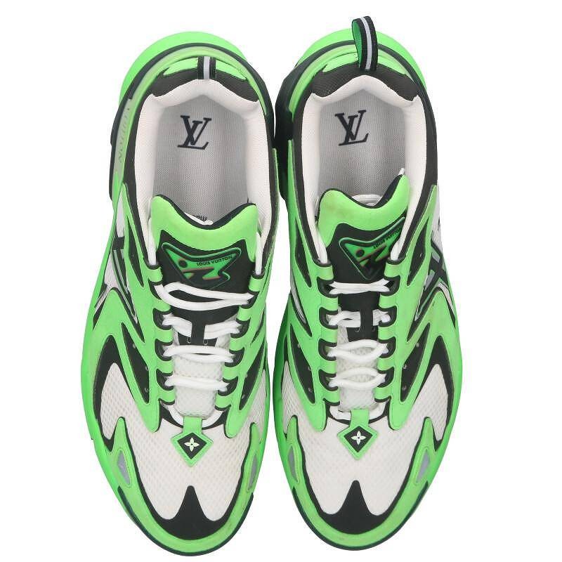 LOUIS VUITTON Size 10 Tactic Line Low Cut Sneakers (Light Green White ...