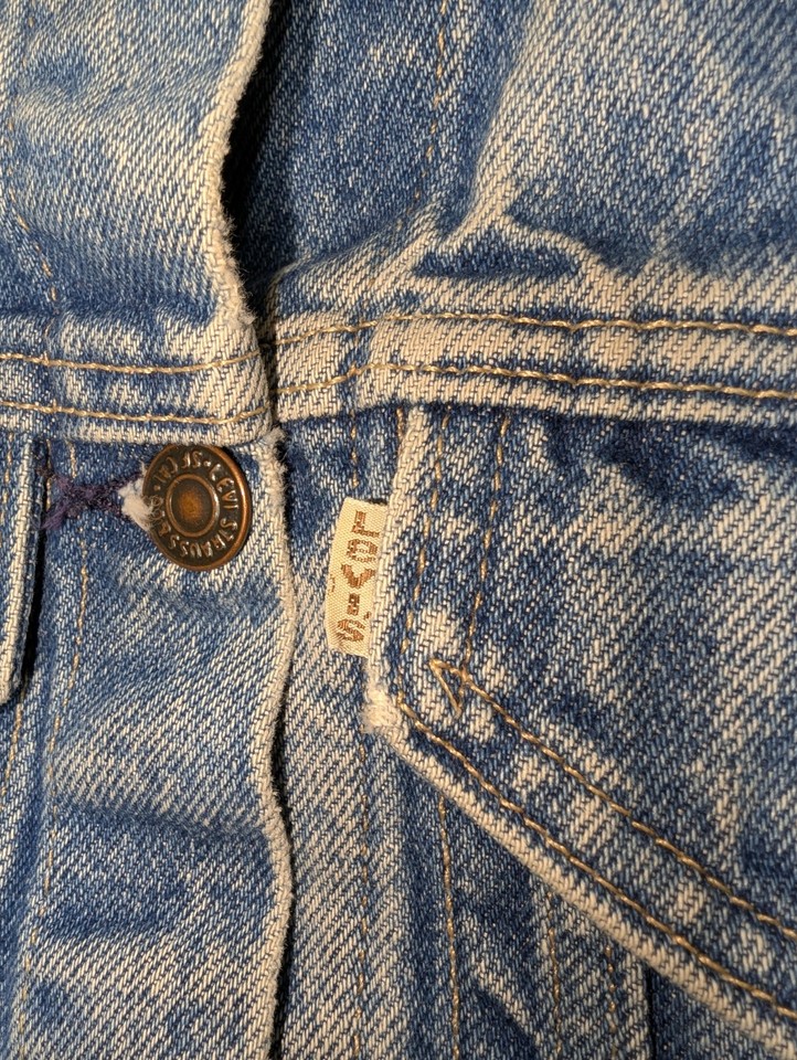 Vintage Levi’s Type 3 Jacket Denim Corduroy Collar Troy 20x22" White ...