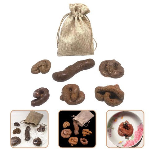 6 Pcs Fake Poop Toy Prank Props Trick Toys For Halloween Party Supplies ...
