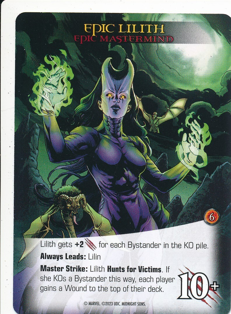 LILITH MOTHER DEMONS Upper Deck Marvel Legendary MIDNIGHT SONS EPIC MASTERMIND | eBay