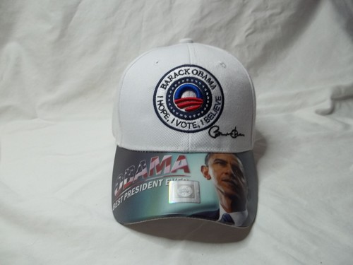 Barack Obama Mens White Graphic Adjustable Hat Cap Baseball | eBay