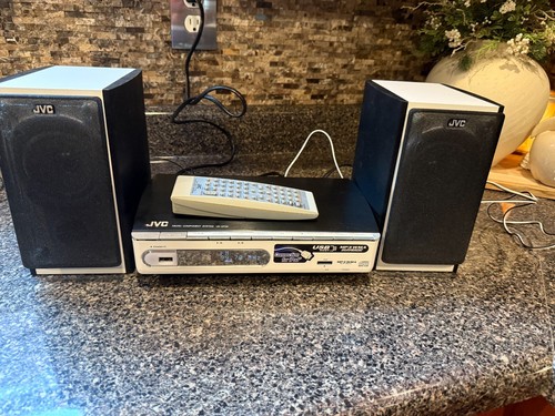 JVC Micro Component System UX-EP25 CD player Mp3 wma Usb w/ 2 speakers ...