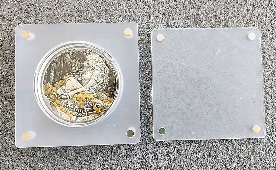 2 OZ .999 PURE SILVER NORSE GODDESS FRIGG CAMEROON ROUND BULLION COIN ...