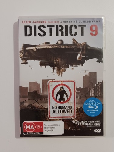 DISTRICT 9 DVD Region 4 Action Sci-Fi Peter Jackson Neill Blomkamp Free ...