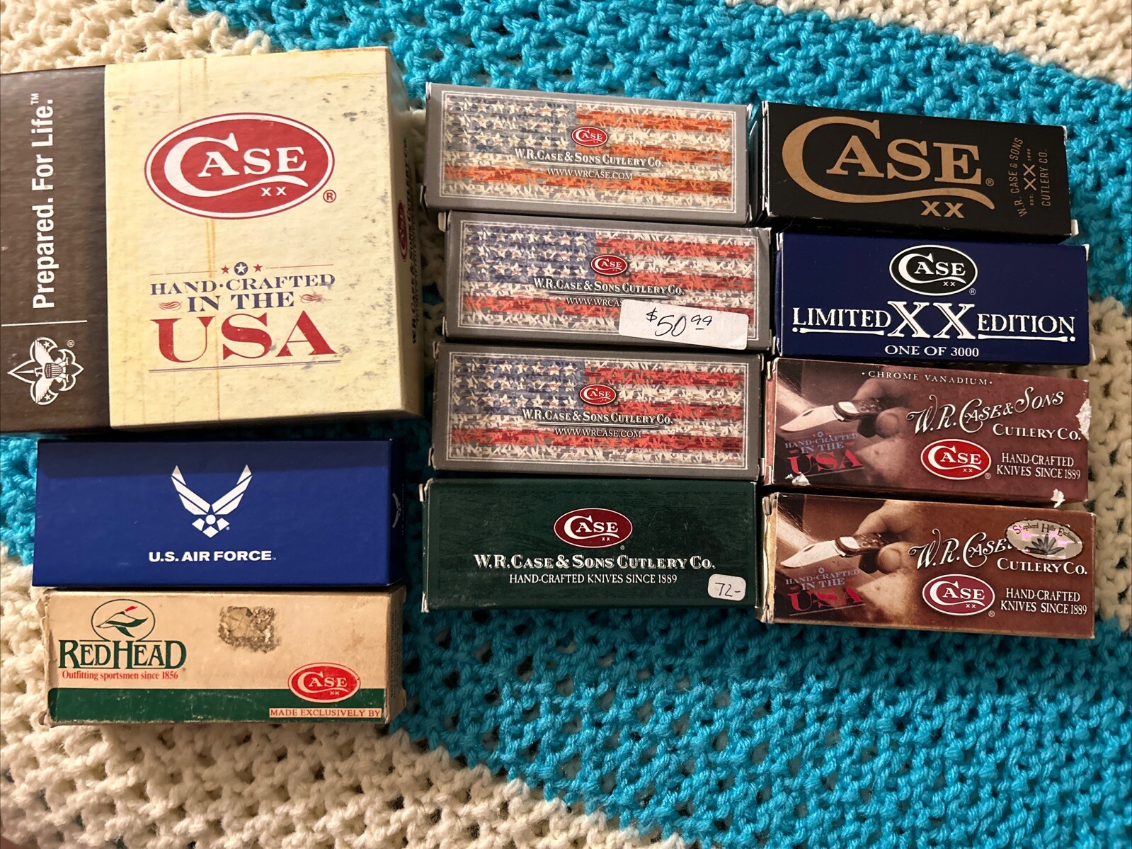 Case XX Pocket Knife Empty Box Lot Most Have Papers 11 Total Boy Scouts ...
