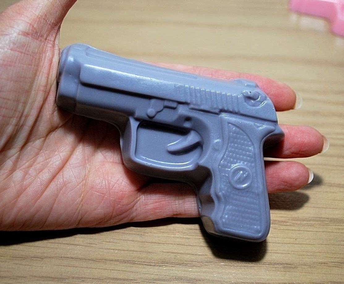 Silicone gun mold handgun Soap candle lotion bar mould heavy duty ...