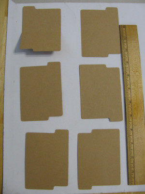 6 MINI FILE FOLDERS Light Brown Scrapbook, Card Making, Journals NEW | eBay