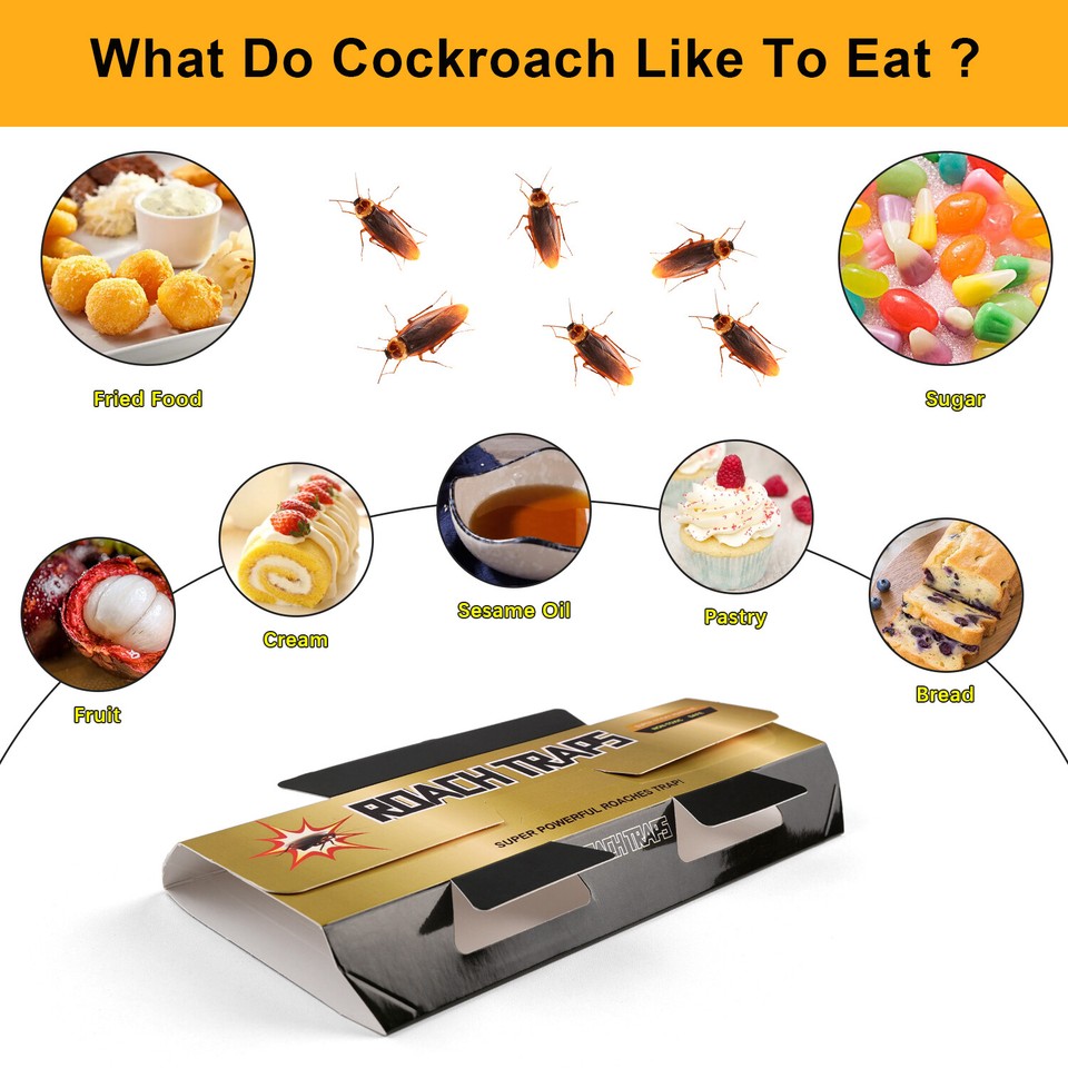 5 to 60pcs Pest Roach Glue Trap Cockroach Killer Bait Catcher Spider ...