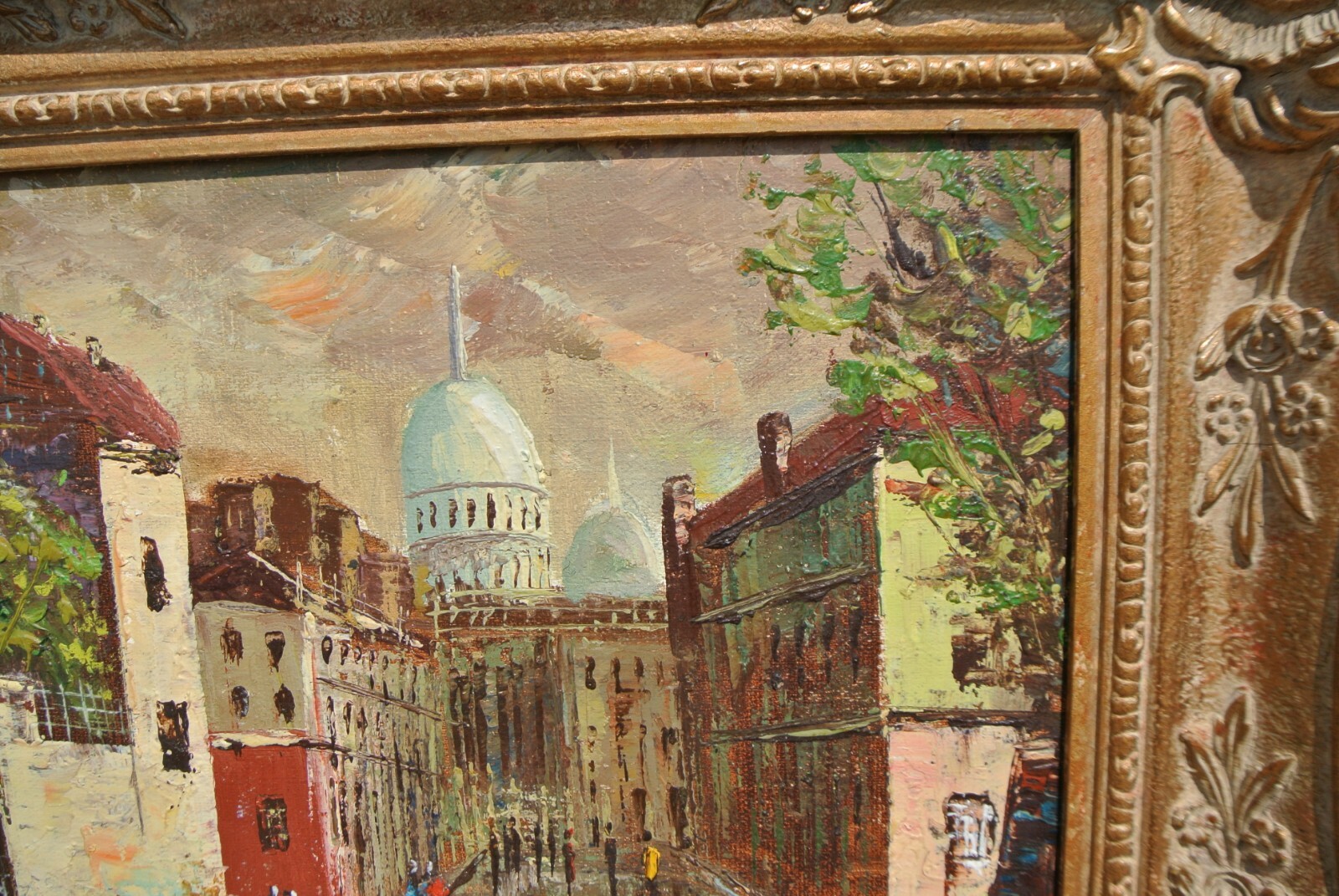 Mary Botto Impressionism Mid Century Modern Oil on Canvas Rococo Wood ...