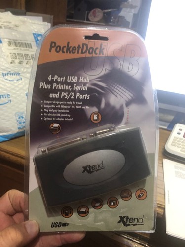 Pocket Dock USB 4 Port USB Hub Printer, Serial and PS/2 Ports ...