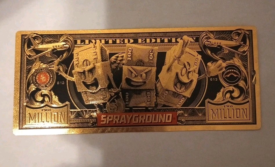 Sprayground 2 Golden Ticket Limited Edition Backpack Accessory And 1 ...