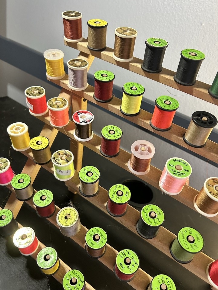 Big Lot of Fly Tying Thread 60 Spools, Various Colors and Sizes | eBay