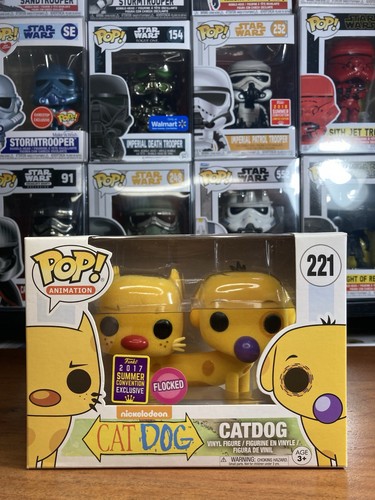Funko Pop! Nickelodeon Cat Dog #221 Flocked Summer Convention Exclusive ...