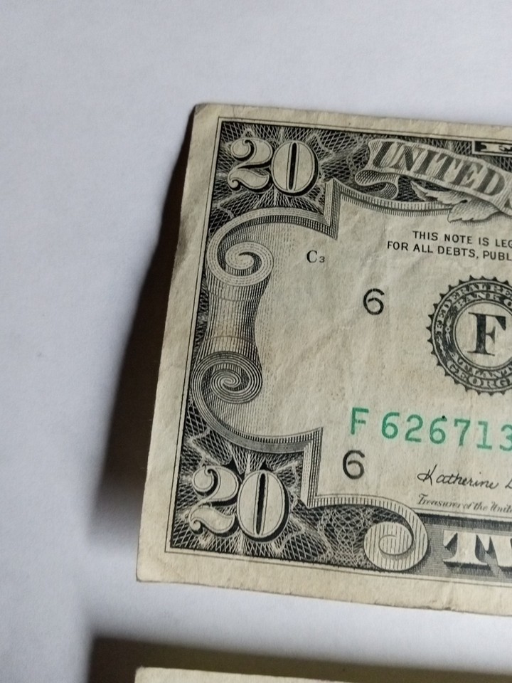 TWO 1985 Series $ 20 Dollar Bill, Federal Reserve Note | eBay