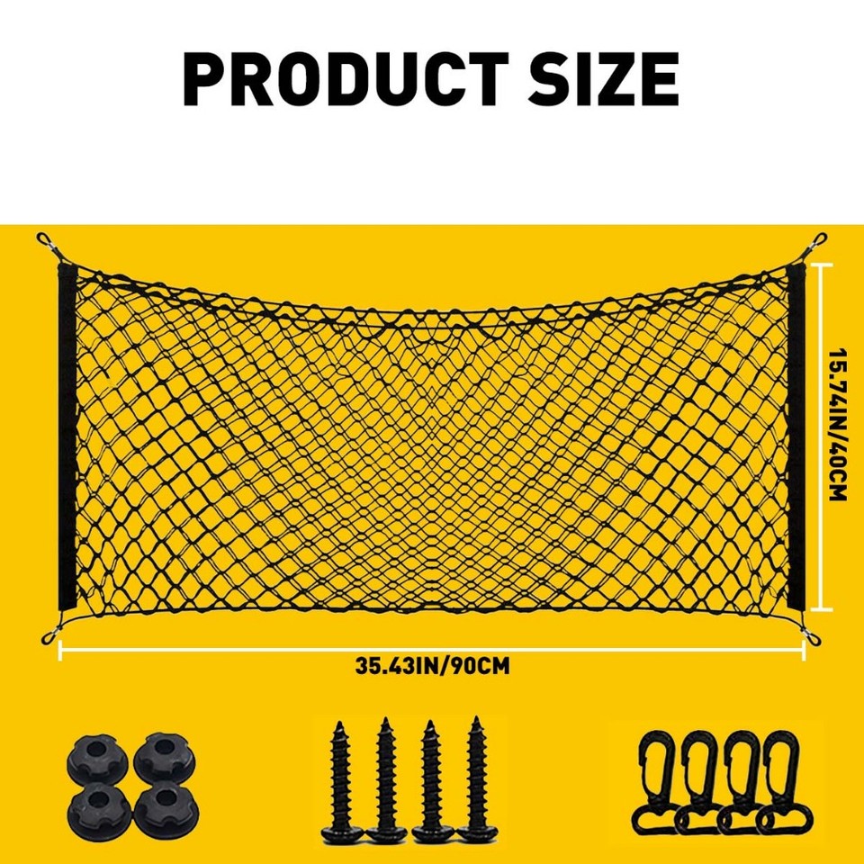 Trunk CARGO NET Car Nylon Elastic Mesh Organizer Truck SUV Universal 4 ...