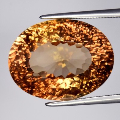 💎 19.28ct 18x13.7mm VS Oval Concave Natural Champagne Topaz - Brazil Gemstone | eBay